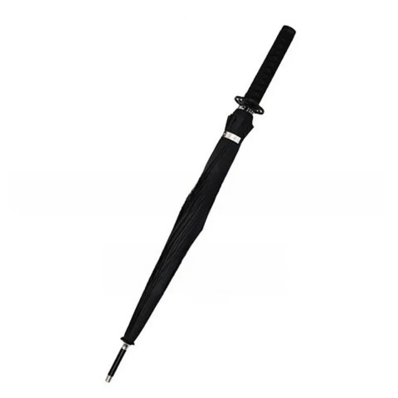 Self-defense warrior umbrella men's large size black plastic umbrella ...