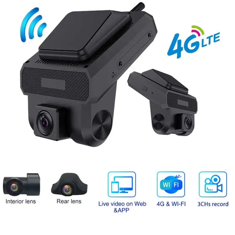 4G-Car-Camera-Android-8-1-With-DMS-Live-Video-1080P-3Cameras-GPS ...