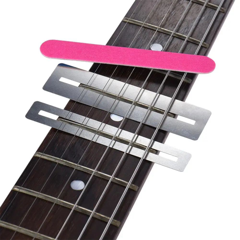Guitar-Fret-Wire-File-Sanding-Stone-Protector-Kit-Finger-Plate-Radian ...