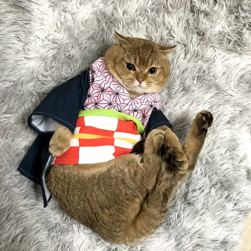 Kimetsu Anime No Yaiba Fashion Pet Cosplay Costume Cape for Cats Katten ...