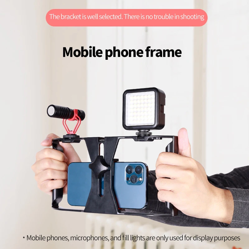 Dual-Handle-Smartphone-Video-Rig-Portable-Handheld-Phone-Cage ...