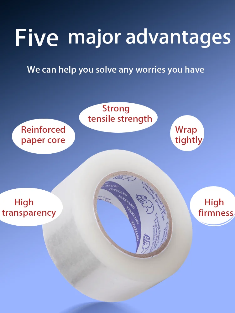 44mm Width Clear White Packing Tape, Heavy Duty Packaging Tape for ...