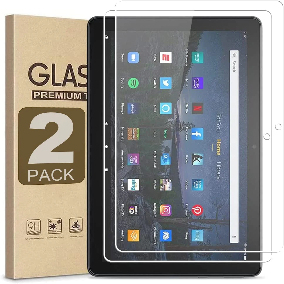 2pcs-Screen-Protector-Tempered-Glass-For-Amazon-Kindle-Fire-HD-10-Plus ...