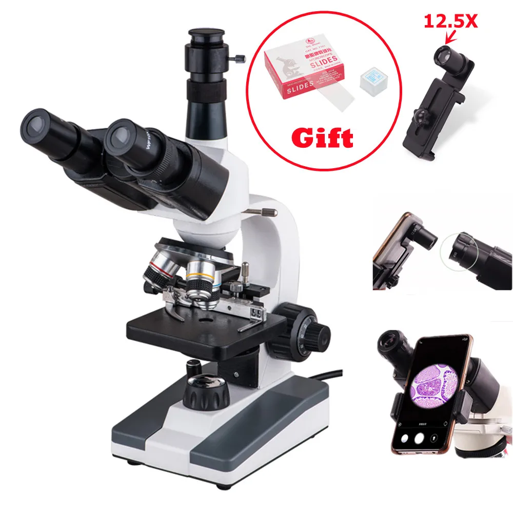 40x-640x Monocular/binocular/trinocular Biological Microscope For Kids ...