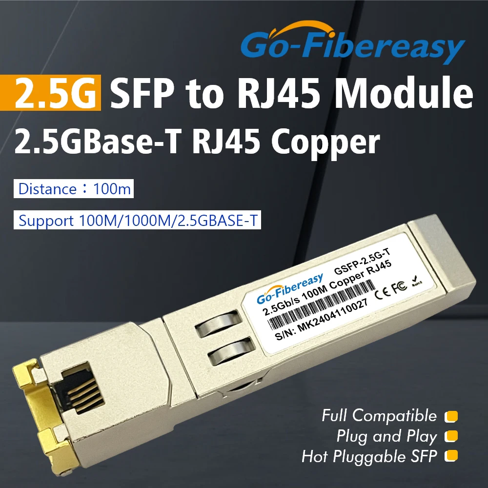 2-5Gb-RJ45-SFP-Module-2-5Gbase-TX-100m-Copper-RJ45-Connector-For ...