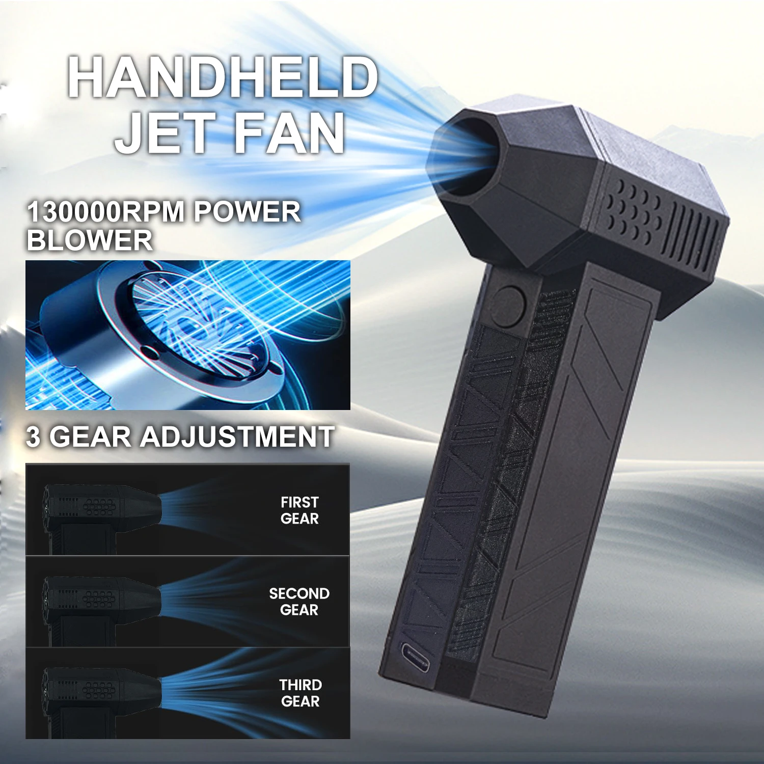 130000RPM-Turbofan-Brushless-Motor-3-gear-adjustment-Jet-Fan-Dust ...