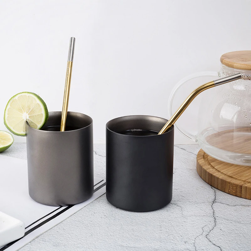 Pure-titanium-straw-non-disposable-milk-tea-juice-drink-straw-portable ...