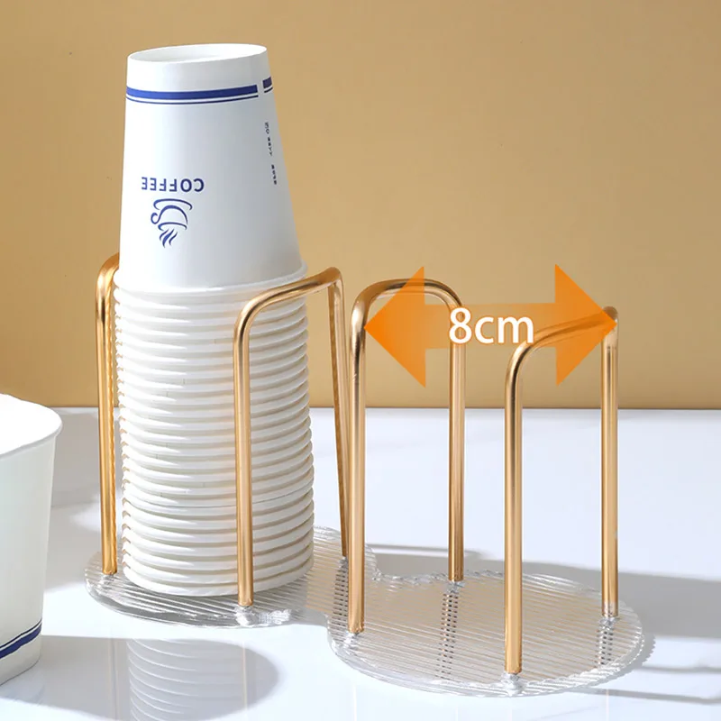 Disposable-Cup-Storage-Holder-Water-Tea-Cups-Dispenser-Rack-Shelf-Paper ...