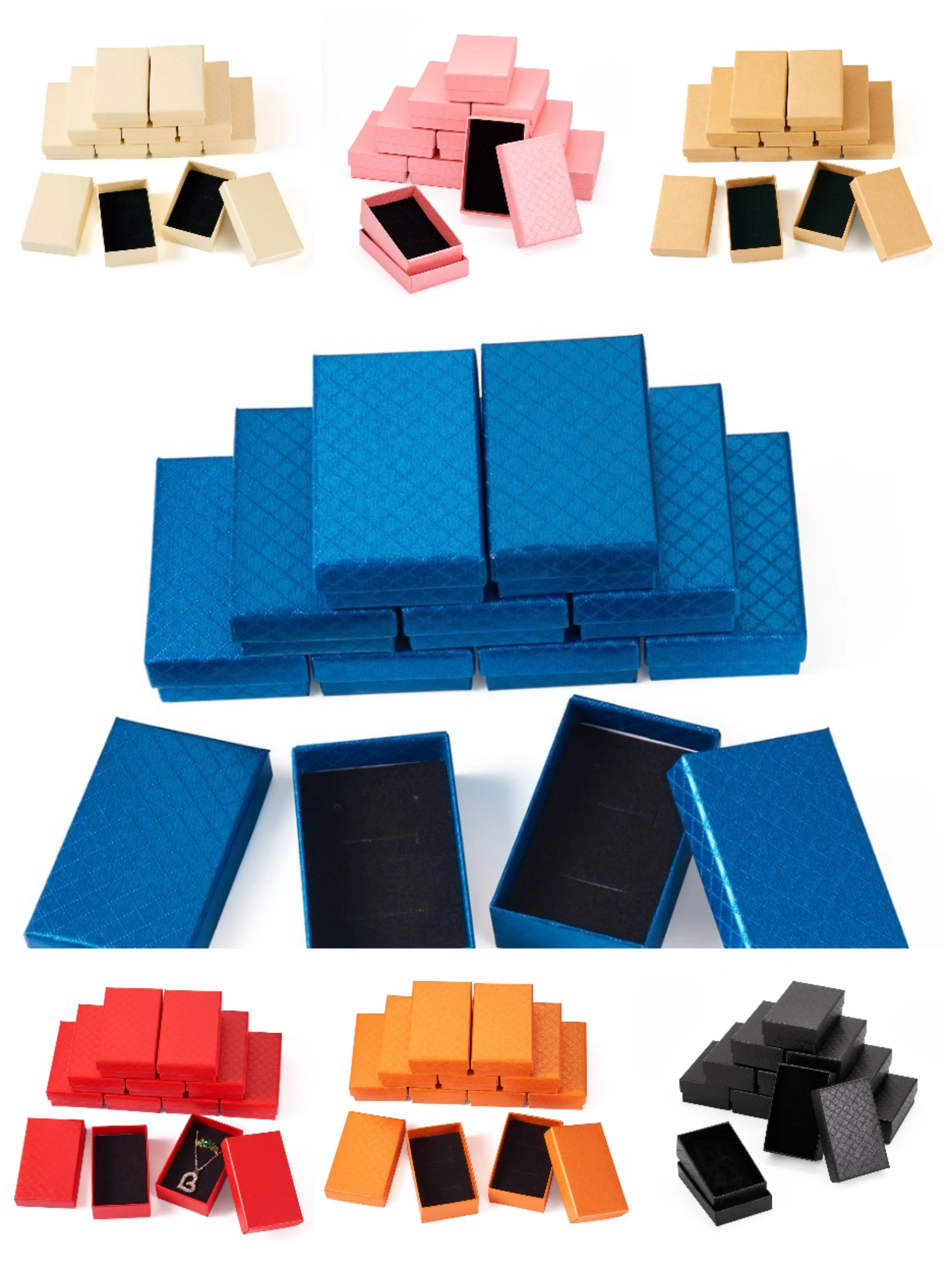 12Pcs-Cardboard-Rhombus-Print-Paper-Jewelry-Box-For-Necklace-Ring ...