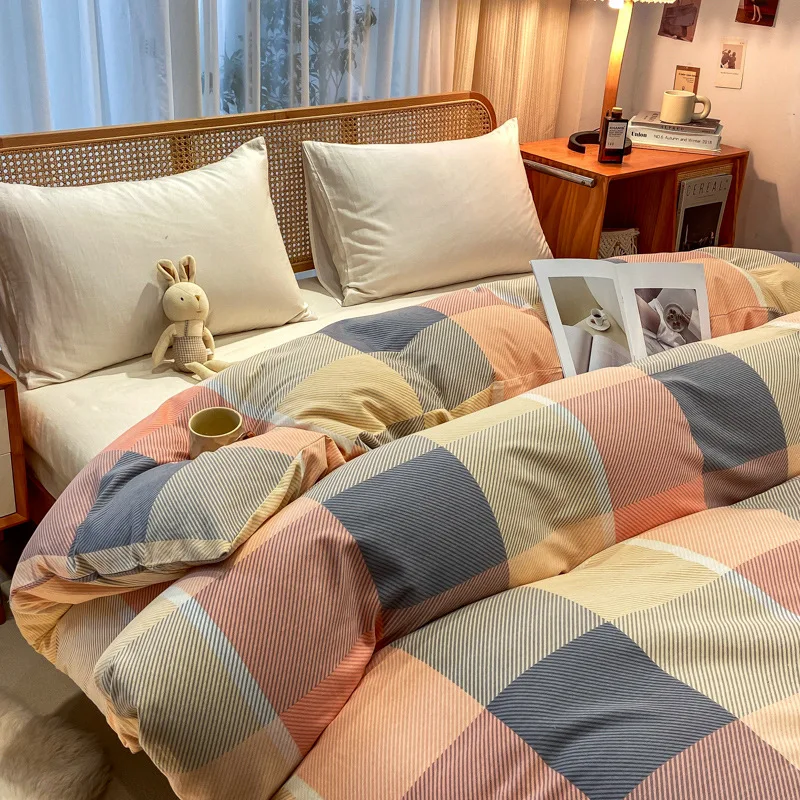 Cotton-Duvet-Cover-220X240-Bed-Linen-Single-Piece-Pure-Cotton-Simple ...