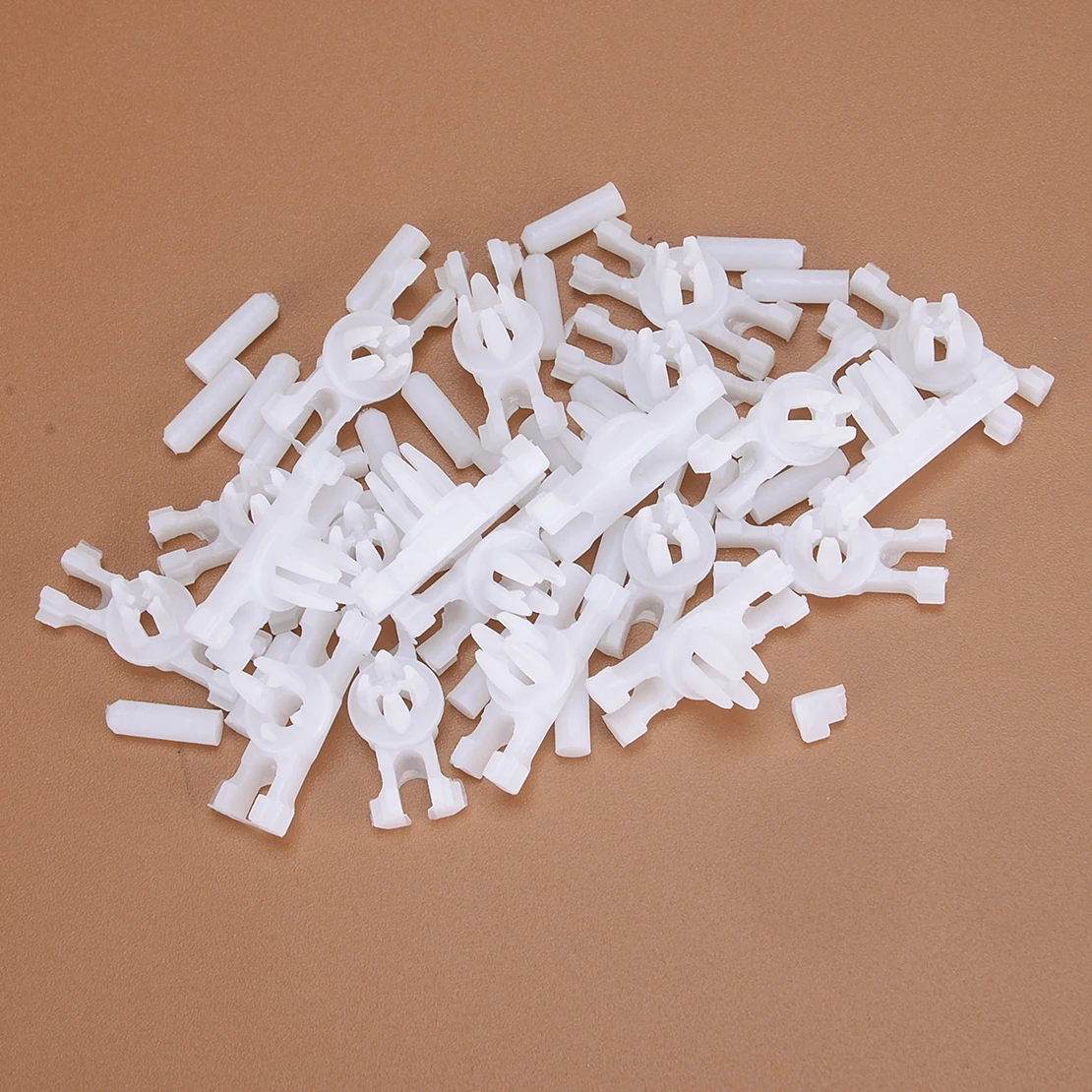 40pcs/Set Car Side Door Trim Moulding Strip Clip White Plastic Fit for ...