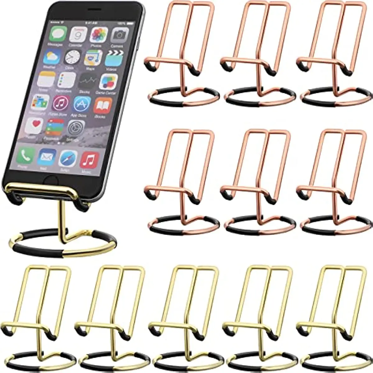 12-Pcs-Metal-Cell-Phone-Stand-for-Desk-Phone-Stand-Holder-Rose-Gold ...