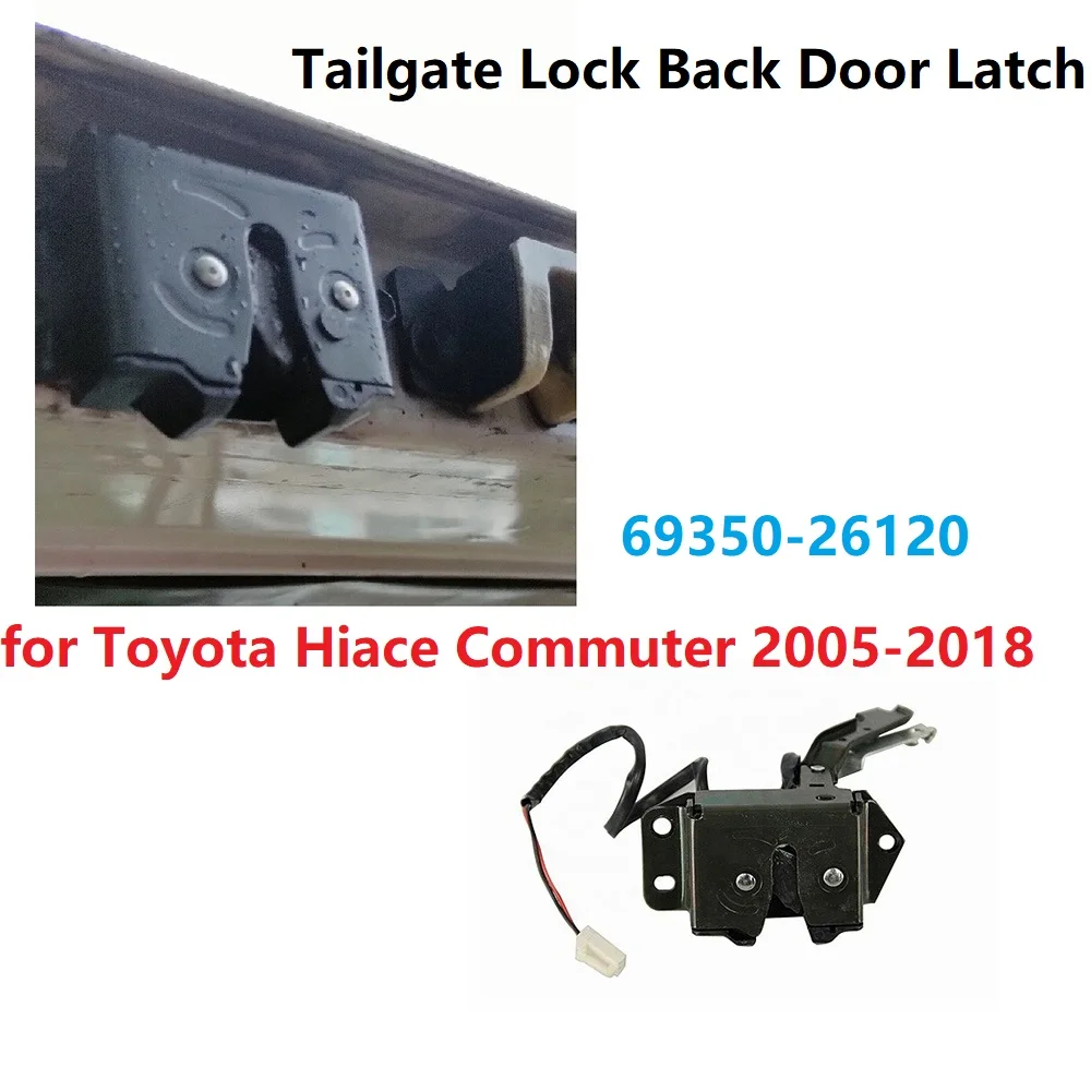 69350-26120 Tailgate Lock Back Door Latch with Cable for Toyota Hiace ...