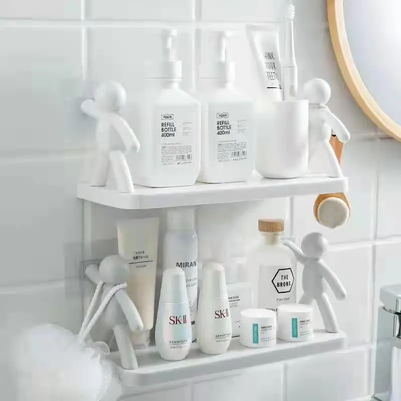 Corner Wall Shelves Bathroom | Storage Shelves Bathroom White - White ...