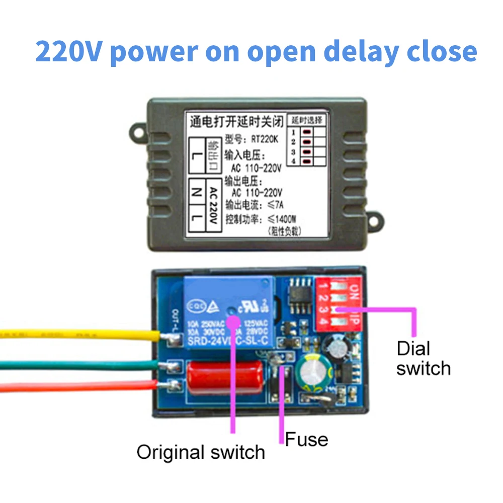 AC-220V-Time-Delay-Relay-Cycle-Timer-Control-Switch-Adjustable-Timing ...