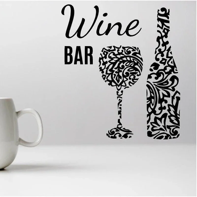 Wine-Bar-Wall-Decal-Wine-glass-and-bottle-pub-Wall-Sticker-for-Bar ...