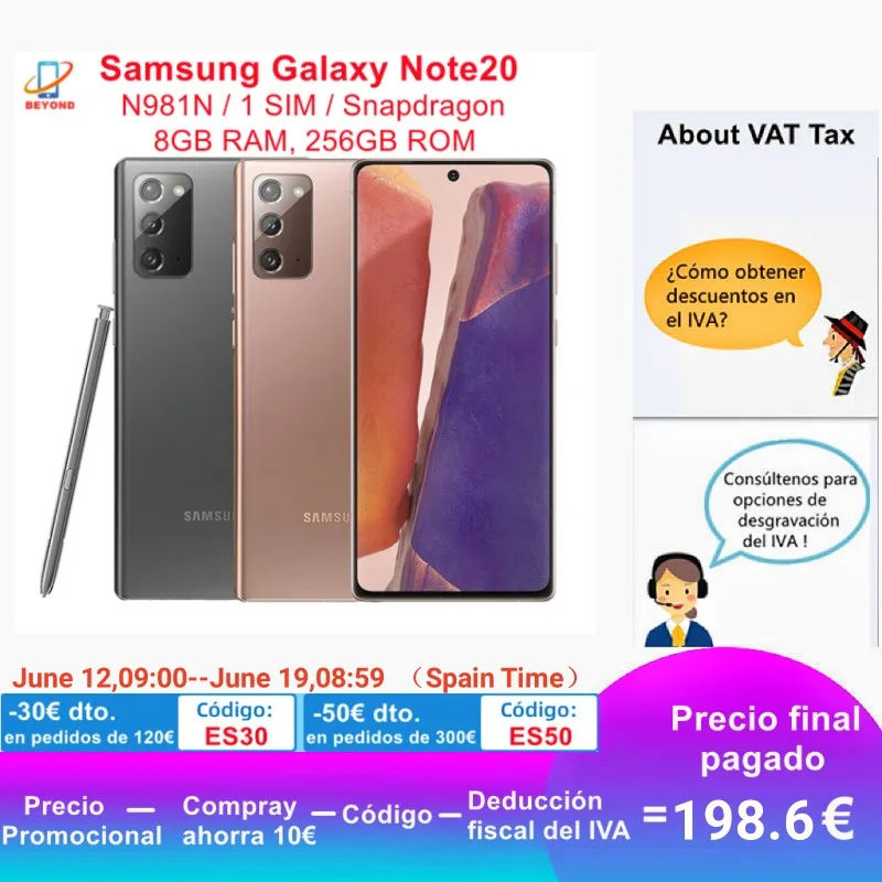 Samsung-Galaxy-Note-20-N981N-6-7-pulgadas-8GB-de-RAM-256GB-ocho-n-cleos ...