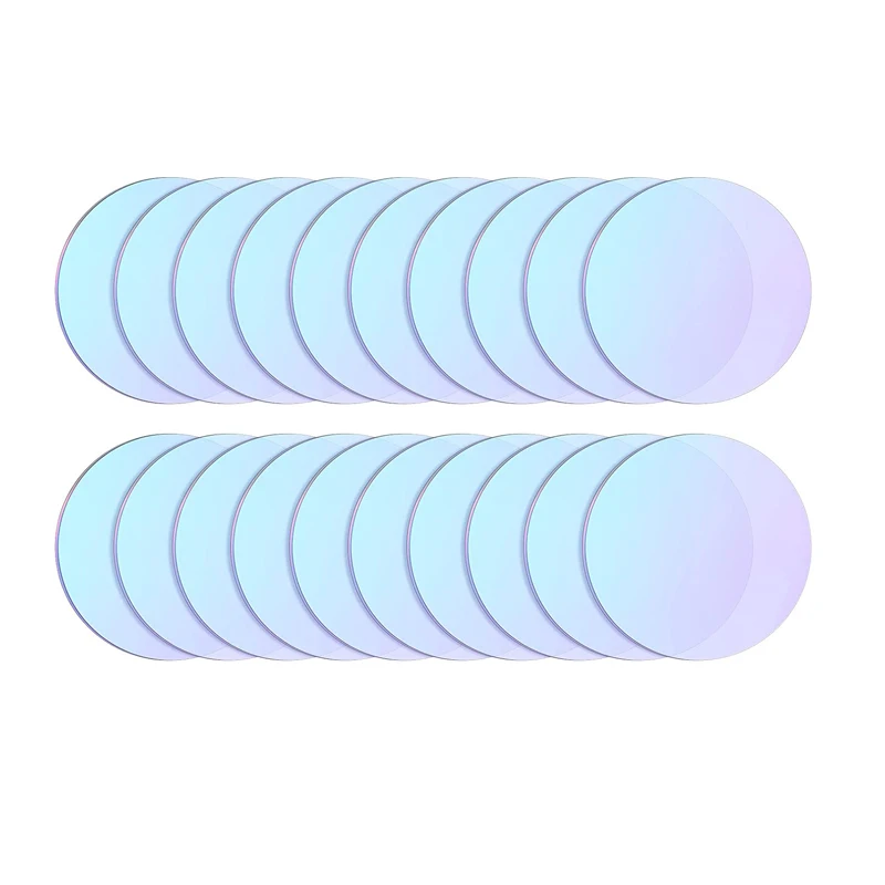 20 Pieces Acrylic Discs Iridescent Round Sheets Holographic Acrylic ...