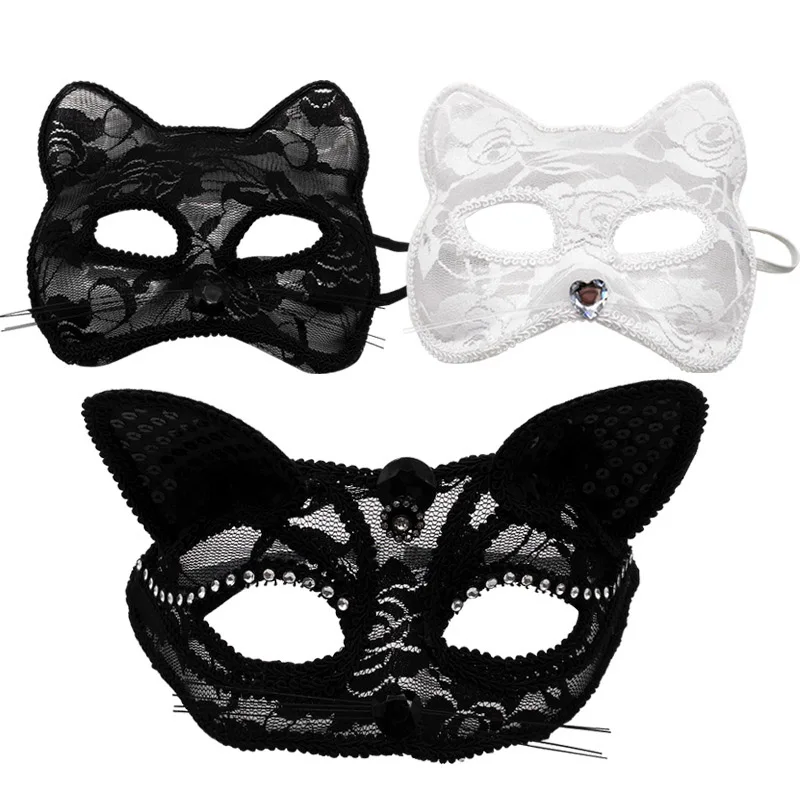 Halloween-Cosplay-Fox-Mask-Lace-Sexy-Eye-Mask-Animal-Mask-Half-Face ...