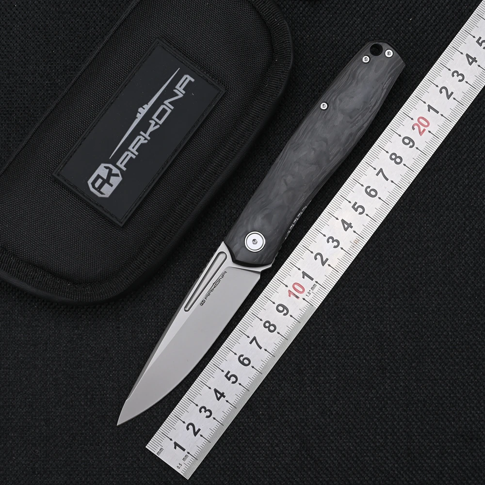 ARKONA-Gethayr-Liner-Folding-Knife-M390-Blade-Carbon-fiber-Handle ...