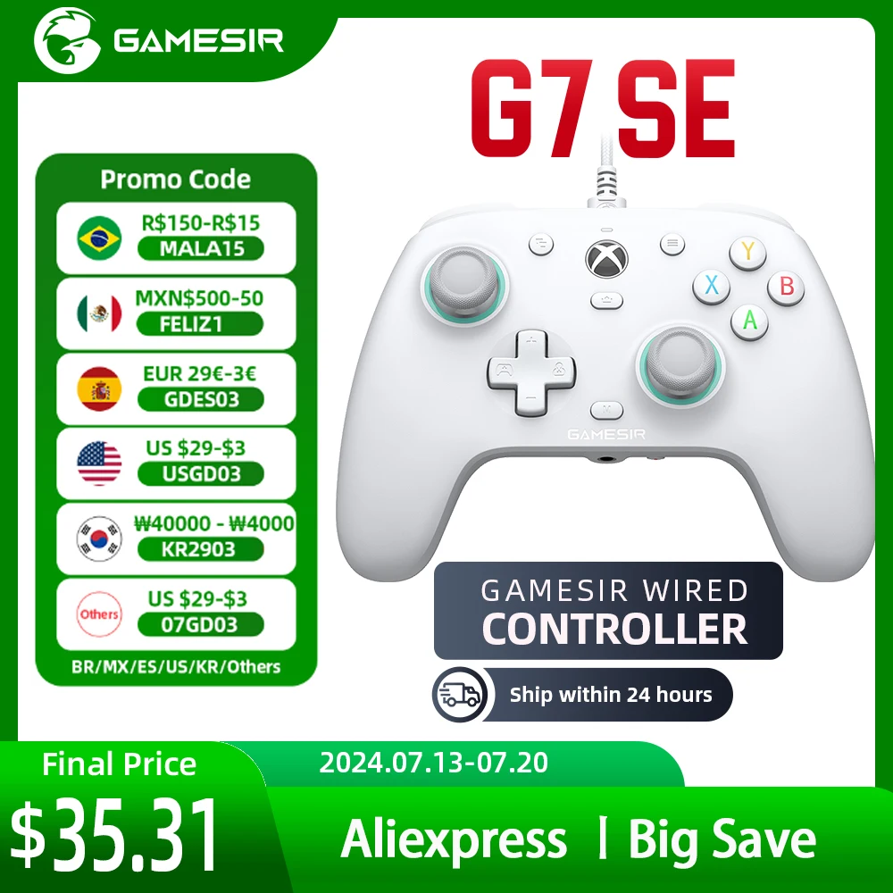 GameSir-G7-G7-SE-Xbox-Gaming-Controller-Wired-Gamepad-with-Hall-Effect ...