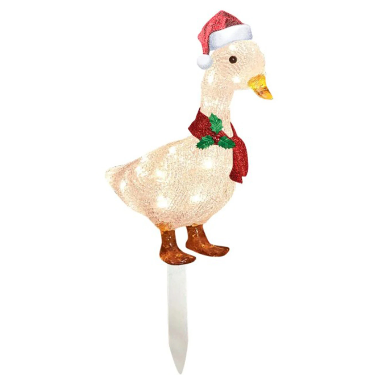 Christmas Garden Lighting Duck With Scarf | Glowing Acrylic Duck ...