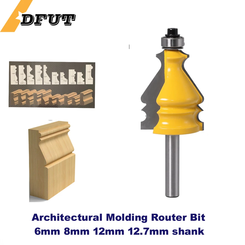 1pcs-12-7mm-12mm-8mm-6mm-Shank-Architectural-Molding-Router-Bit ...