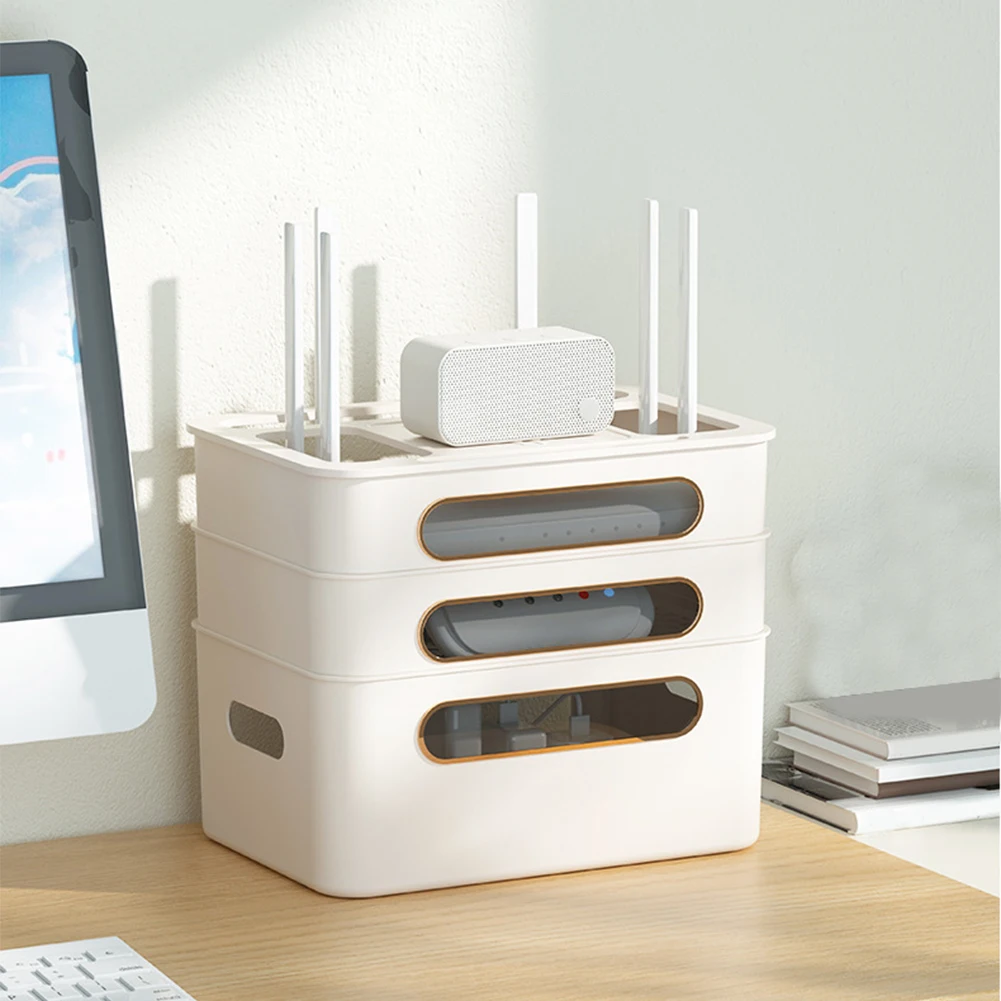 Power Cable Storage Box Breathable Cable Management Box Space Saving ...