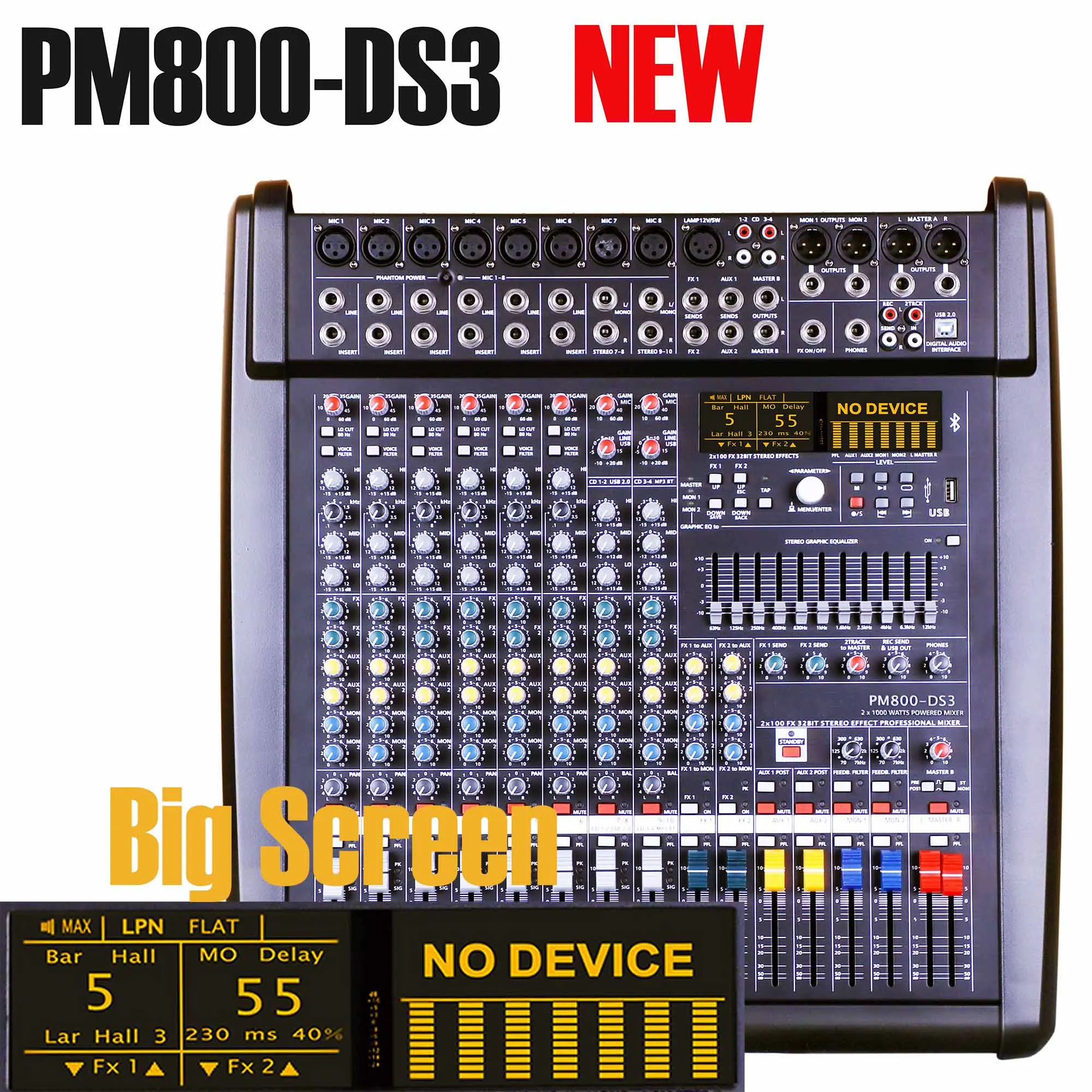 Lcz Audio Powermate Mixer New Cms800-ds3 / Pm800-ds3 Professional Power ...