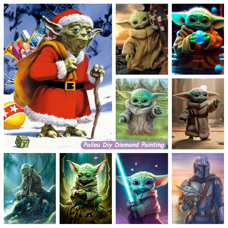 Christmas-Holiday-Baby-Yoda-5d-Diamond-Painting-Art-Star-Wars-The ...