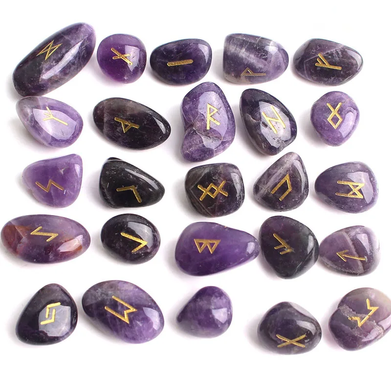Natural-Northern-Europe-Crystal-Rune-of-Stones-Quartz-Oracle-Divination ...