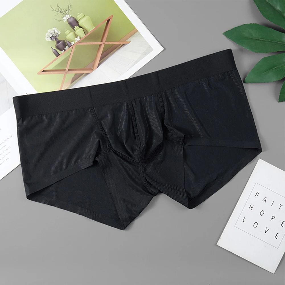 New-Mens-Ice-Silk-Traceless-Sheer-Boxer-Briefs-Underwear-Trunks-Shorts ...