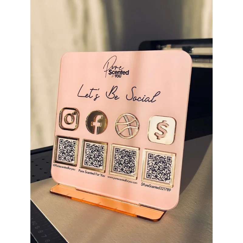 Multi Qr Code Social Media Sign Scan To Pay Facebook Instagram Business ...