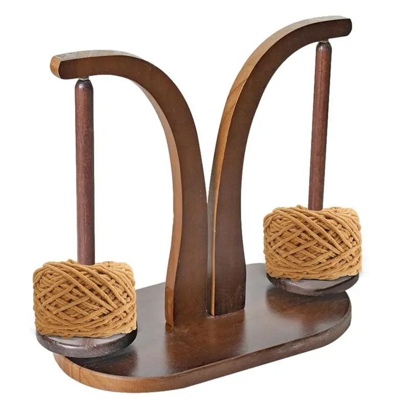Double-Yarn-Spindle-Rotating-Wooden-Sewing-Yarn-Holder-Spinner-Magnetic ...