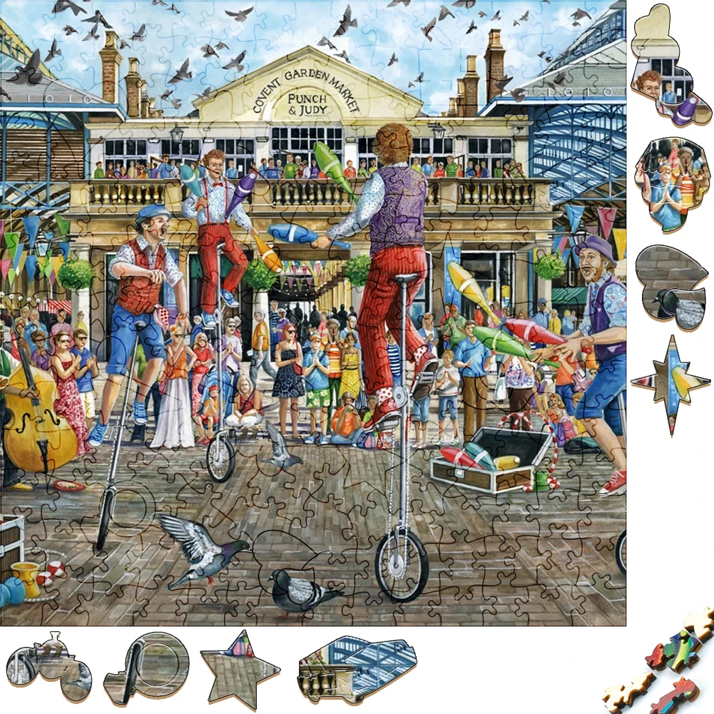 Creative-Wooden-Puzzles-Fun-Circus-Sideshow-Irregular-Shape-Puzzle ...