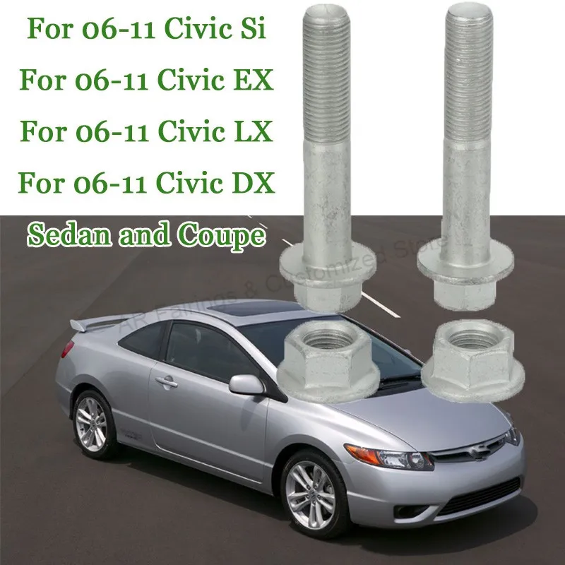 2PCS Rear Lower Shock Bolts screw Hardware Nuts Kit For Honda Civic Si ...