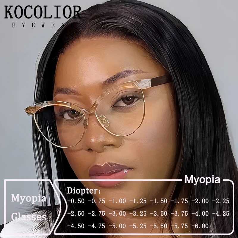 Brand Design Cat Eye Eyebrow Frame Myopia Glasses Prescription ...