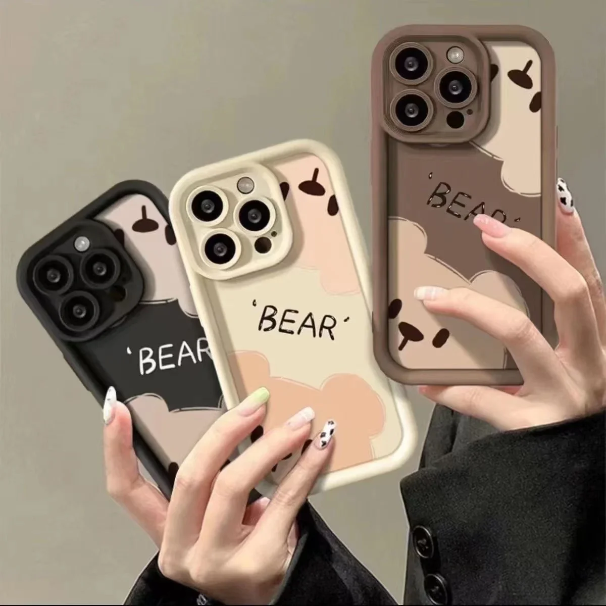 Cartoon-liquid-silicone-Bear-Cute-Phone-Case-For-iPhone-15-Pro-Max ...