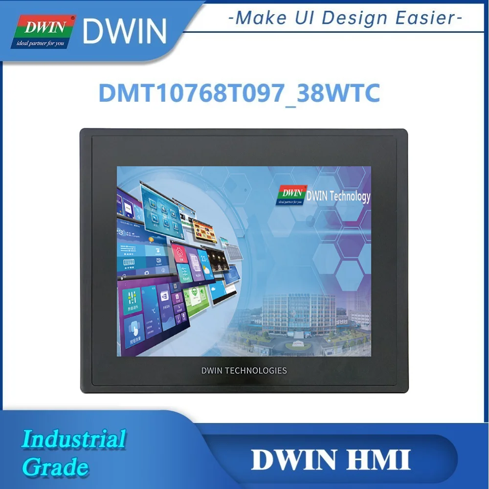 DWIN HMI 임베디드 9.7 산업용 터치 스크린 패널 PC, IP65 지능형 터미널, 통합 PLC, 알람, 샘플링, 포뮬러 등