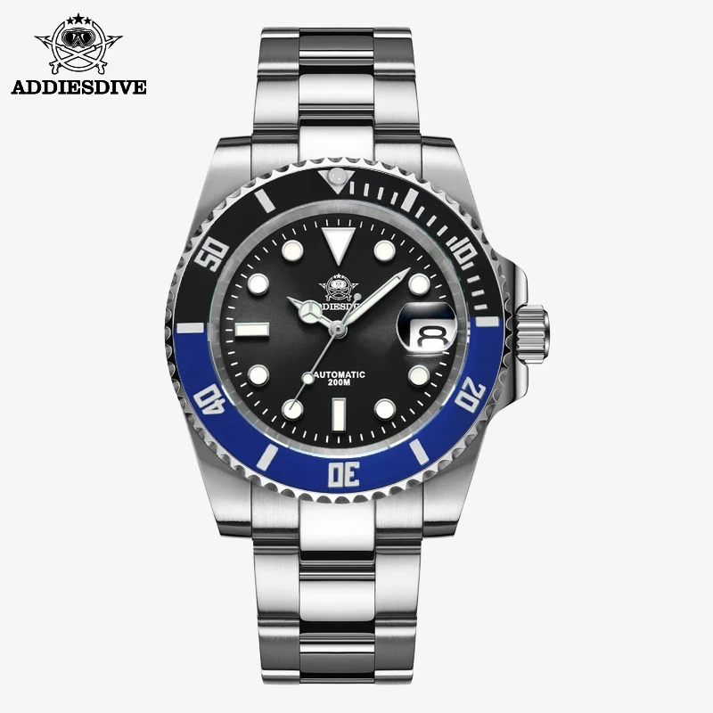 ADDIESDIVE-Man-Diver-Watch-200M-Waterproof-C3-Super-Luminous-Reloj ...