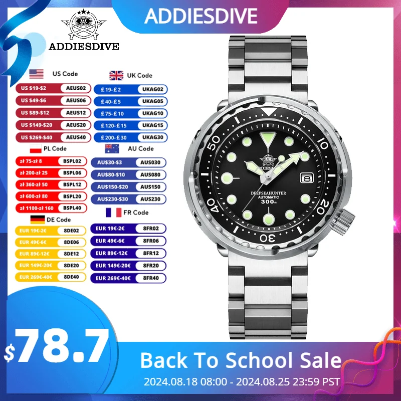 ADDIESDIVE-2023-Men-s-Mechanical-Watch-C3-luminous-300m-Waterproof ...
