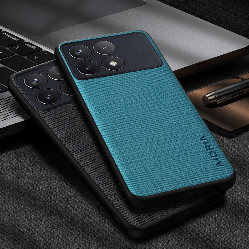 Fashion Case for POCO F6 Pro durable premium pu leather cover for poco ...
