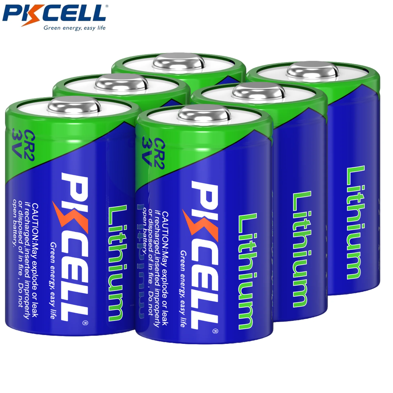 6 Pack PKCELL 3V CR-2 Photo Lithium Battery ELCR2 EL-CR2 GPCR2 KCR2 ...