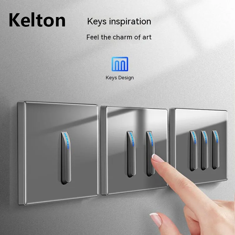 Grey-glass-panel-switch-keyboard-design-LED-switch-self-resetting ...