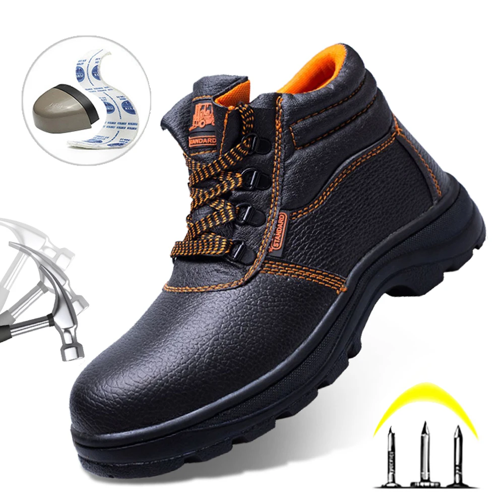 Leather-Boots-Puncture-Proof-Work-Boots-Steel-Toe-Shoes-Safety-Men ...