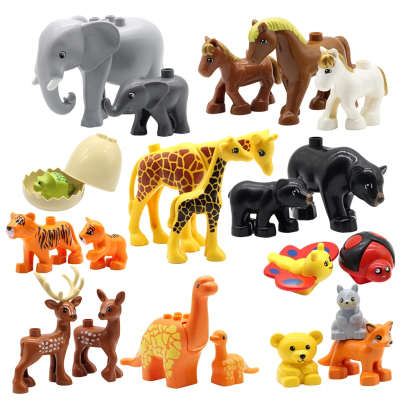 Big Building Blocks Animals Assemble Accessories Compatible with Bricks ...