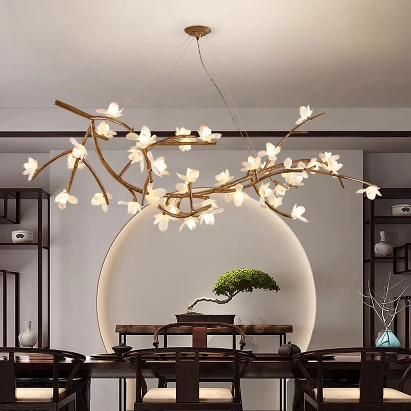 Flower-Art-Modern-Wood-Home-Decor-Led-Lights-Pendant-Light-Lamp-For ...