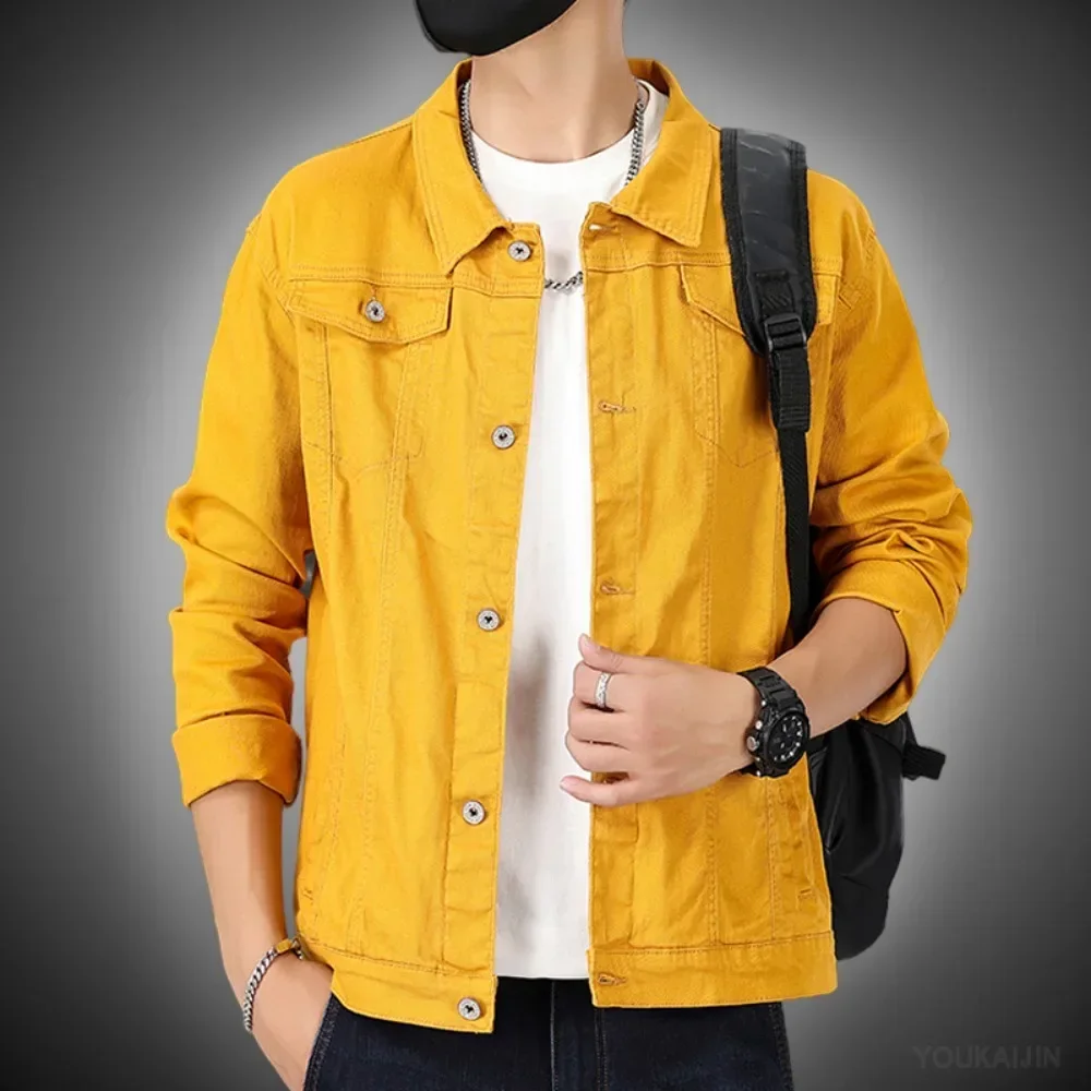 Yellow-Jacket-Men-Button-Up-Japan-Style-Pure-Cotton-Harajuku-Cargo ...