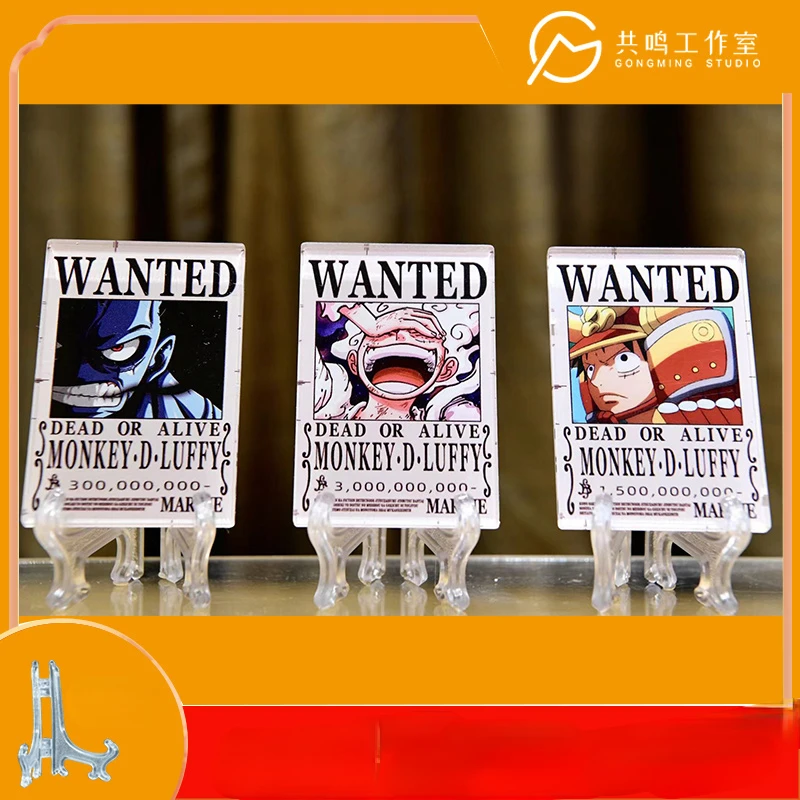 Anime-One-Piece-Card-Acrylic-Luffy-Series-Wanted-Order-Nameplate-One ...