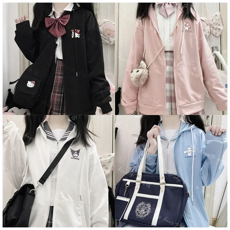 MINISO-Anime-Kawaii-Sanrio-Cartoon-Cinnamoroll-Kuromi-My-Melody-JK-Coat ...